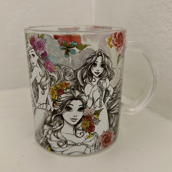 Disney | Dining | Disney Princess Clear Glass Mug 75oz | Poshmark